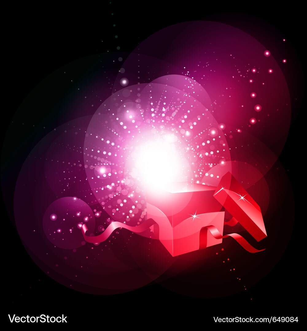 Open gift box Royalty Free Vector Image - VectorStock