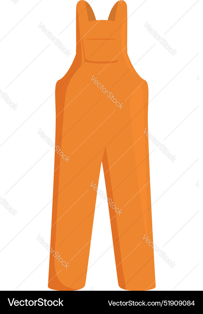 Orange builder overalls providing safety Vector Image