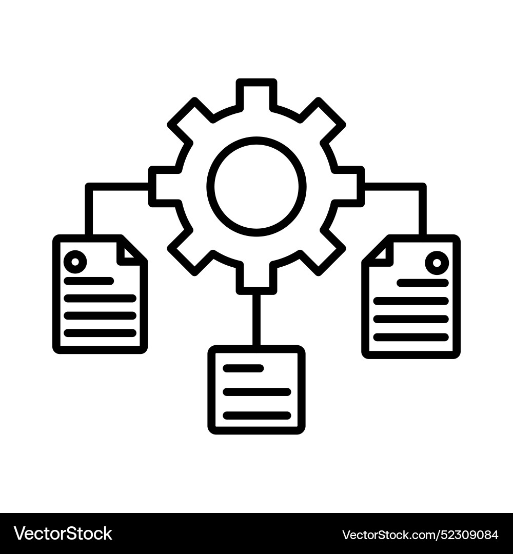 Procurement icon linear logo mark in black Vector Image