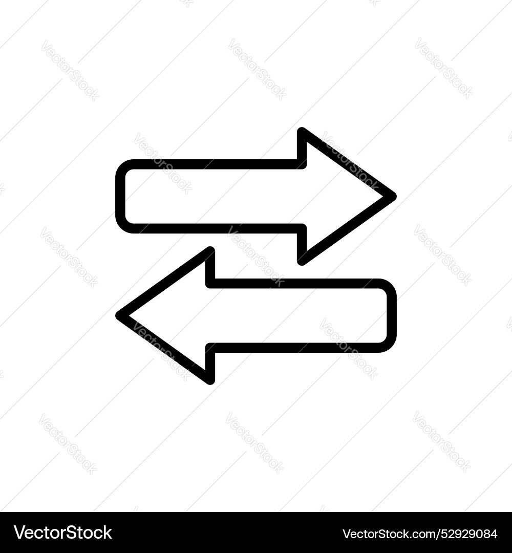 Transfer arrows icon Royalty Free Vector Image