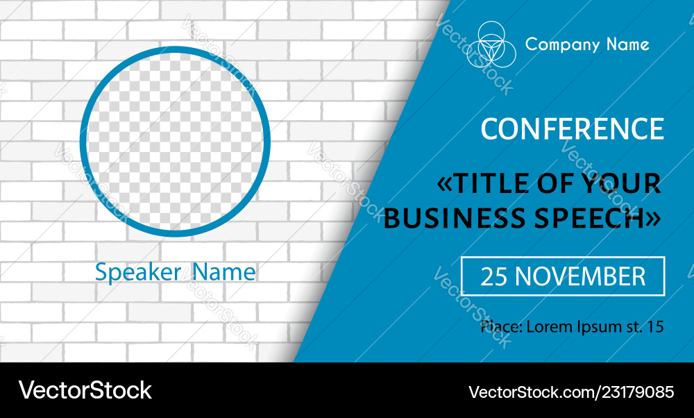 Corporate announcement banner template Royalty Free Vector