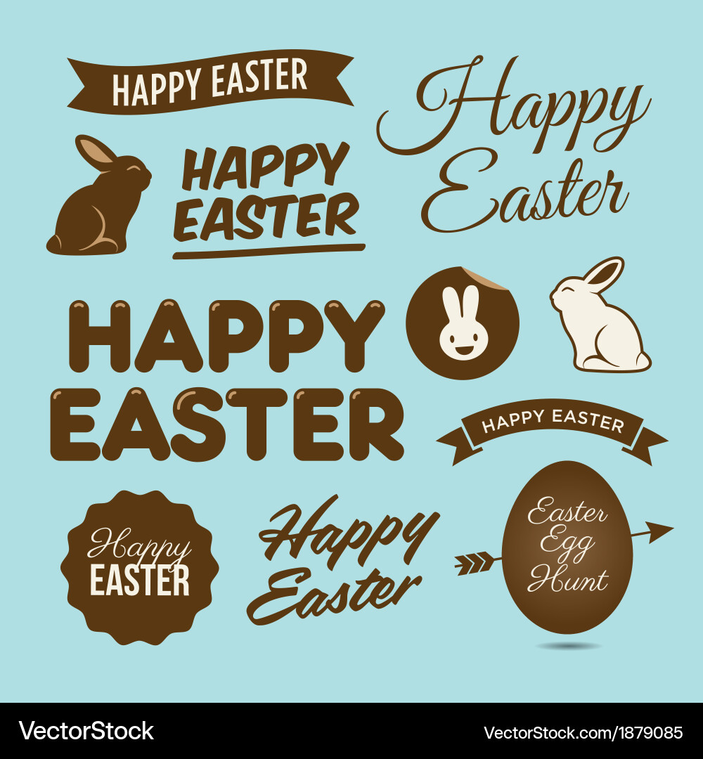 Easter design elements Royalty Free Vector Image
