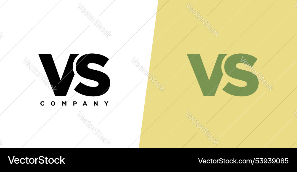 Letter v and s vs logo design template minimal Vector Image
