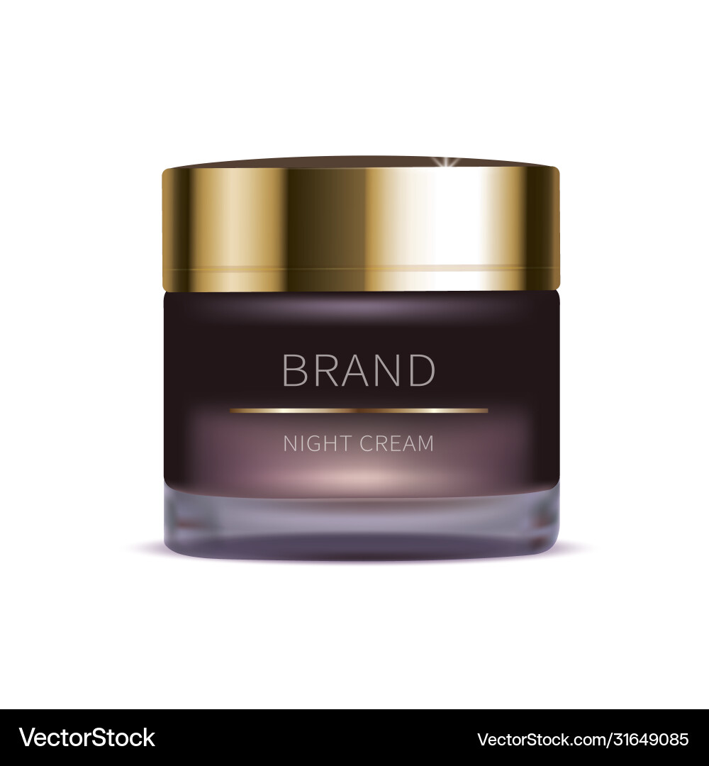 Night cosmetic cream for face skin Royalty Free Vector Image