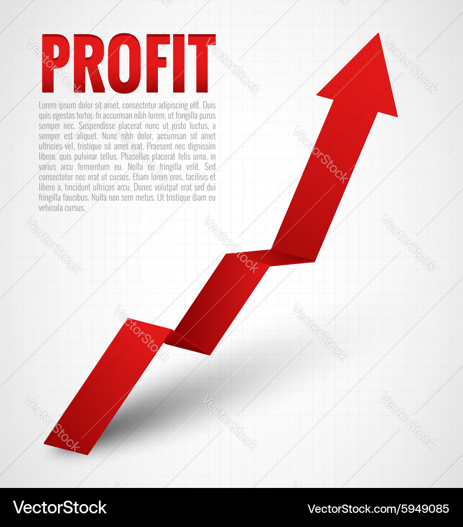 Profit arrow Royalty Free Vector Image - VectorStock