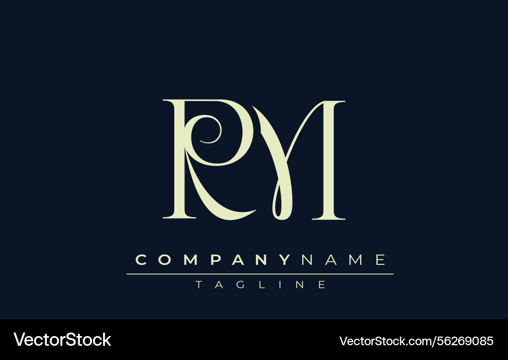 Rm abstract logo Royalty Free Vector Image - VectorStock