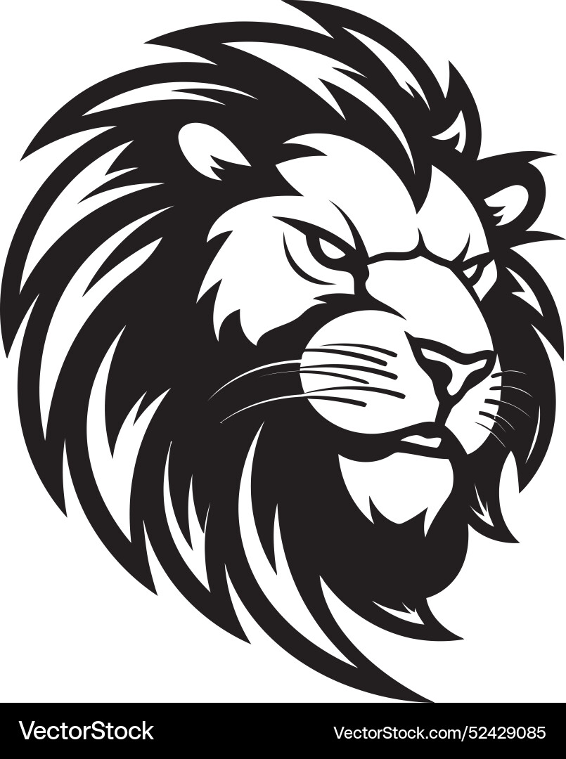 Roaring lion designlion face Royalty Free Vector Image