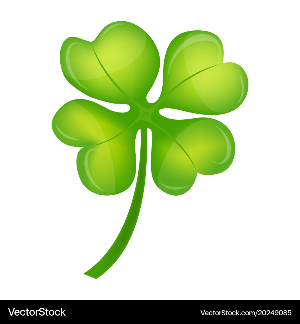 St. Patrick's Day Four Leaf Clover Royalty Free Vector Image