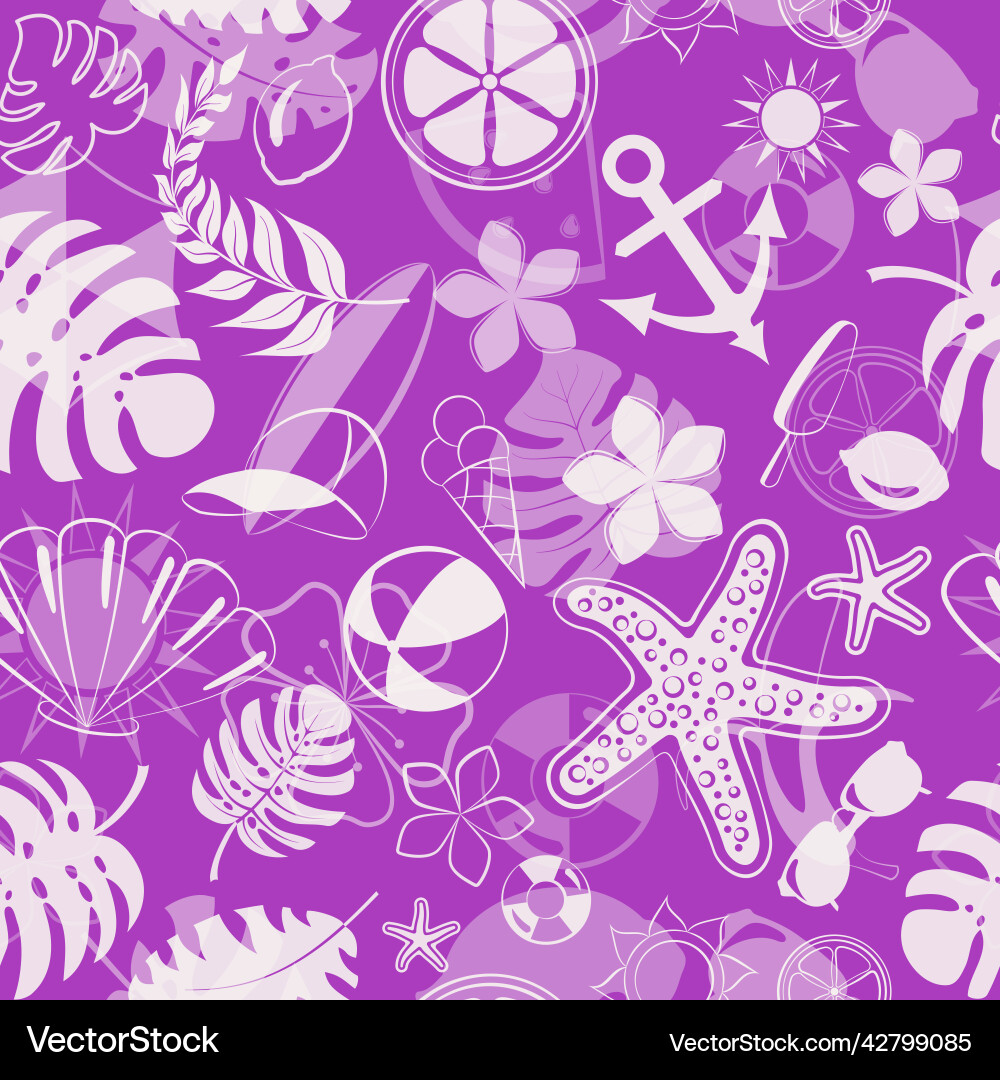Tropical Summer Pattern Royalty Free Vector Image