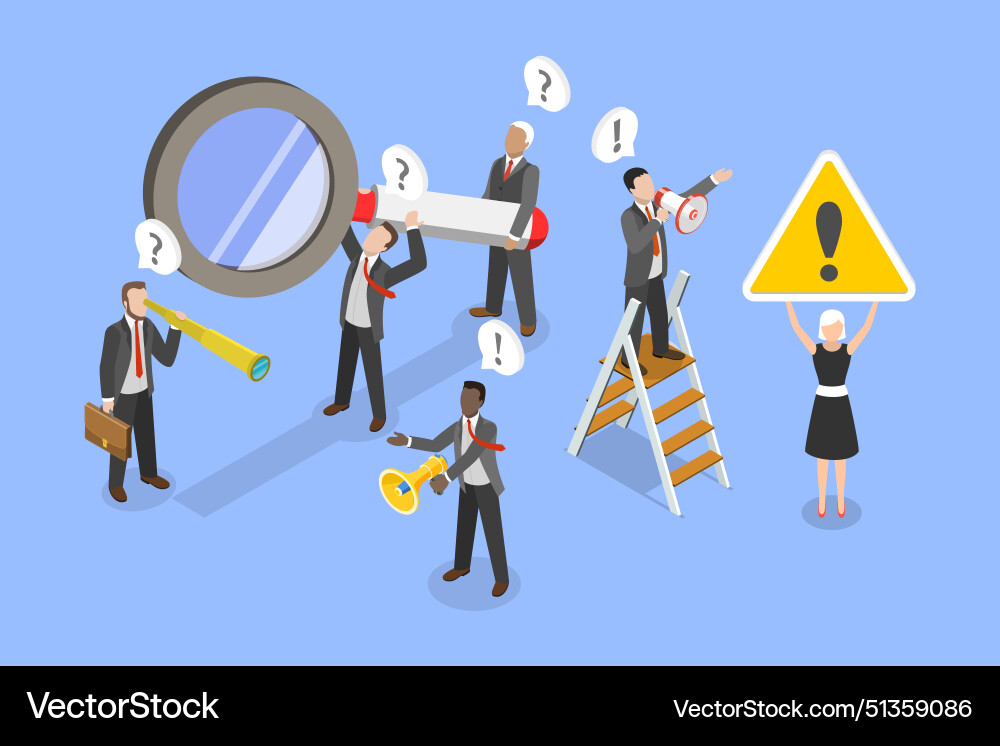 3d isometric flat of human Royalty Free Vector Image