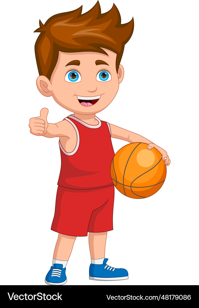 Cartoon little boy playing Royalty Free Vector Image