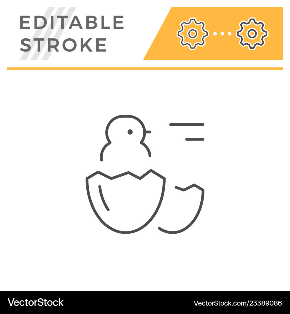 Chick line icon Royalty Free Vector Image - VectorStock