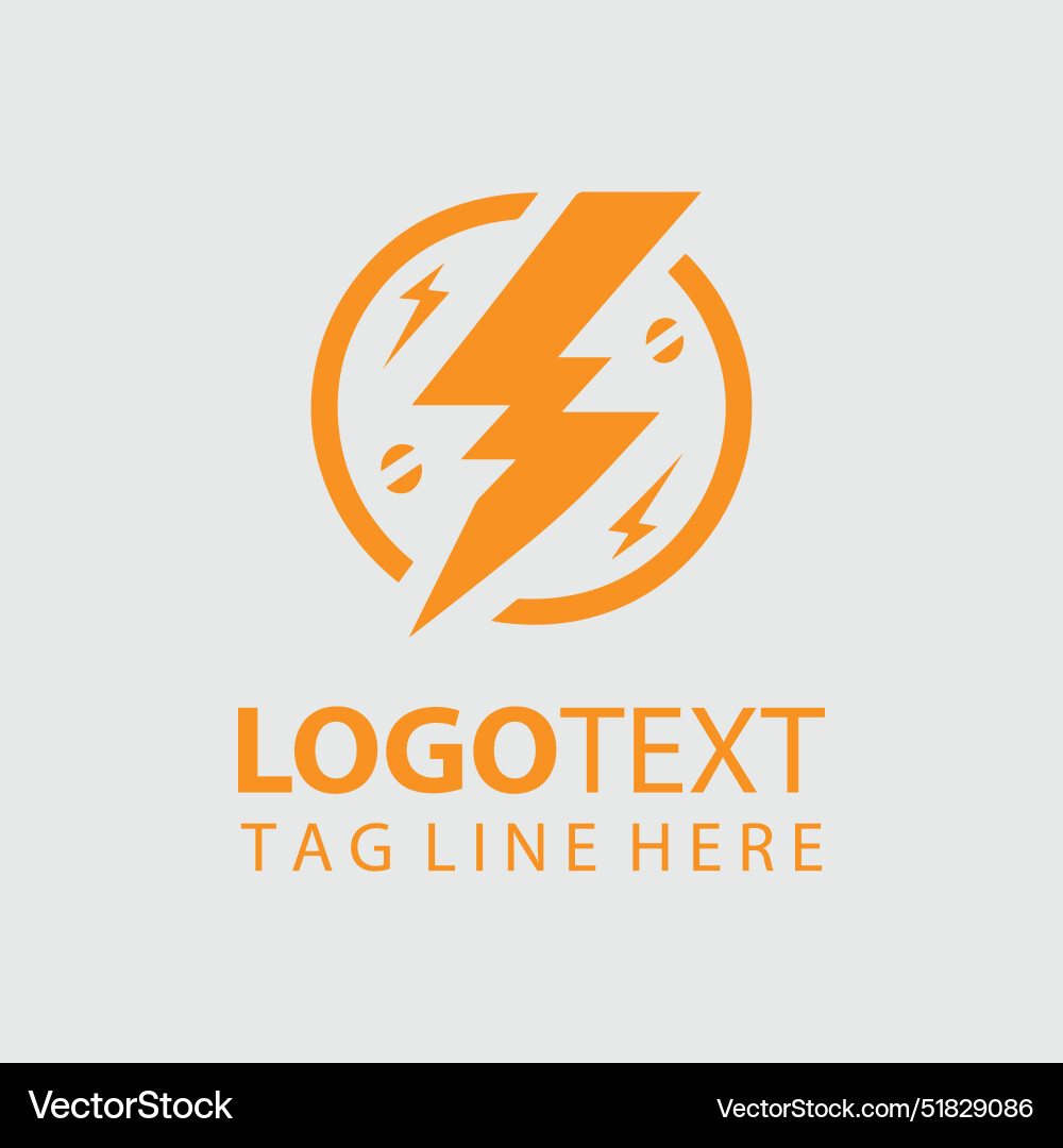 Electric bolt logo Royalty Free Vector Image - VectorStock