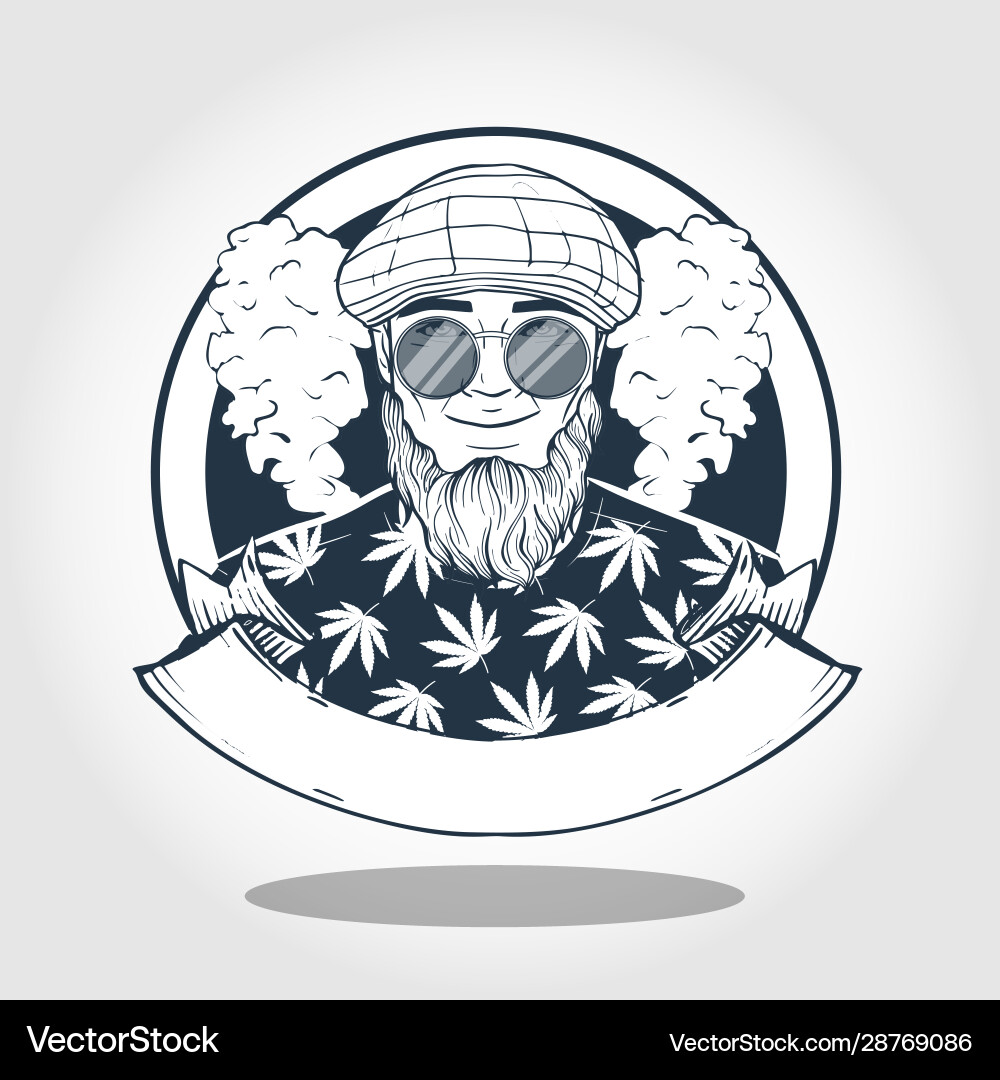 Hand drawn sketch rastaman Royalty Free Vector Image