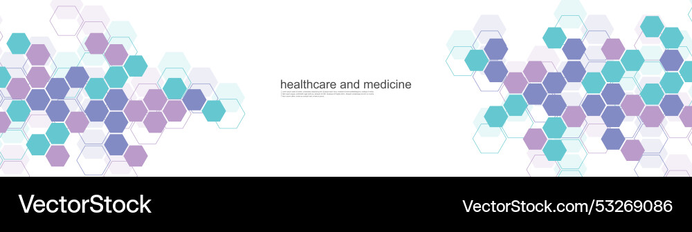 Health care abstract background with hexagons Vector Image