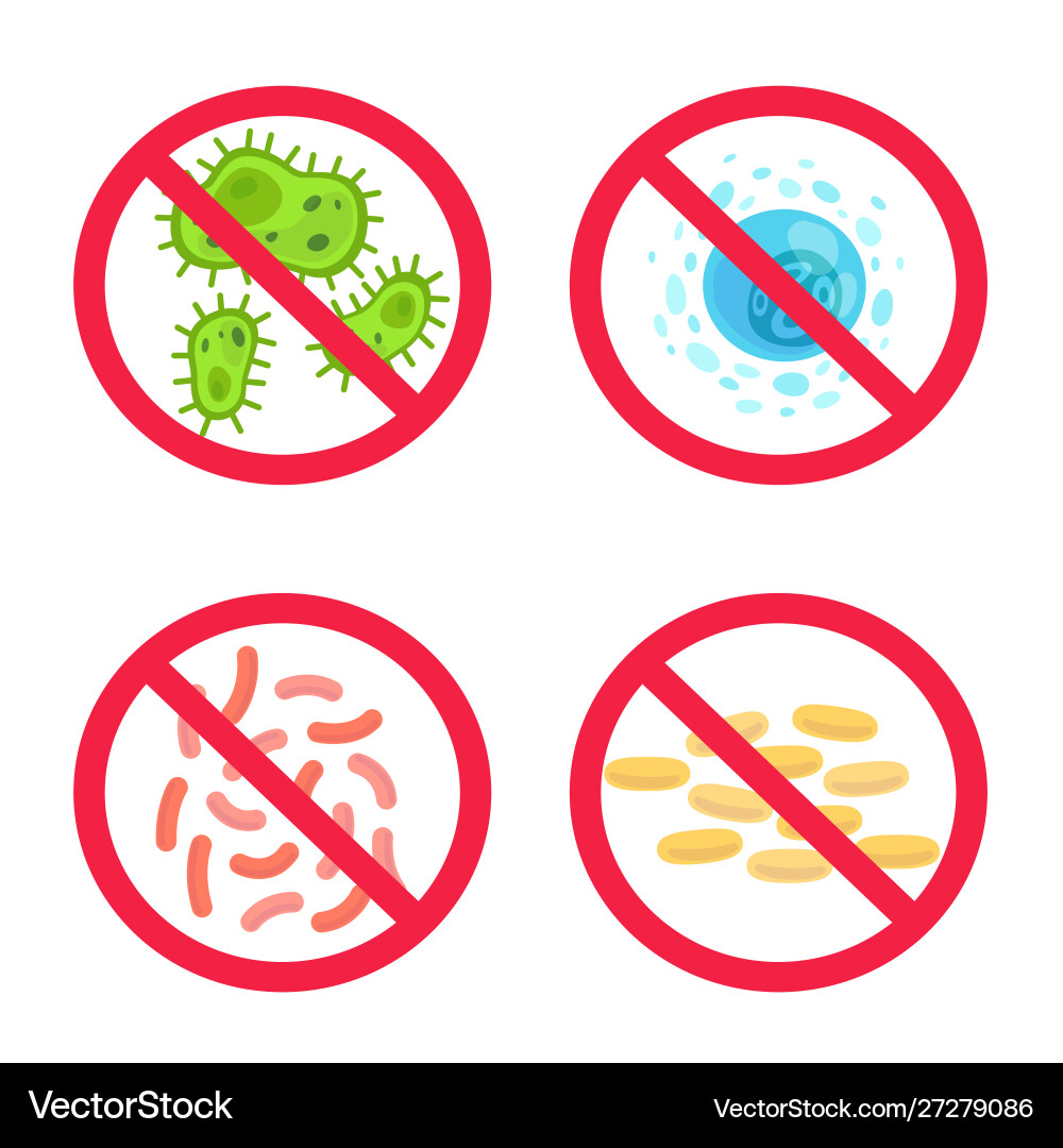 No germs clean antibacterial control Royalty Free Vector