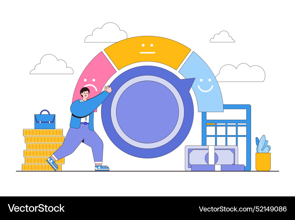 Quality control or improvement credit score Vector Image