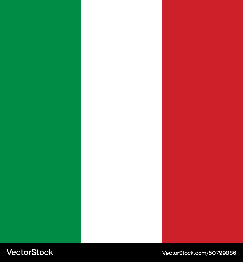 Square flag of italy Royalty Free Vector Image