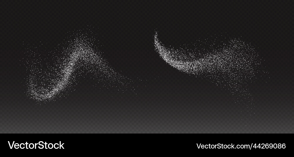 Sugar powder splash flying salt baking flour top Vector Image