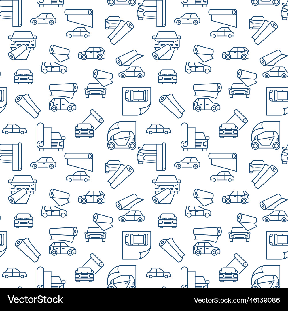 Vehicle wrapping car detailing concept simple Vector Image