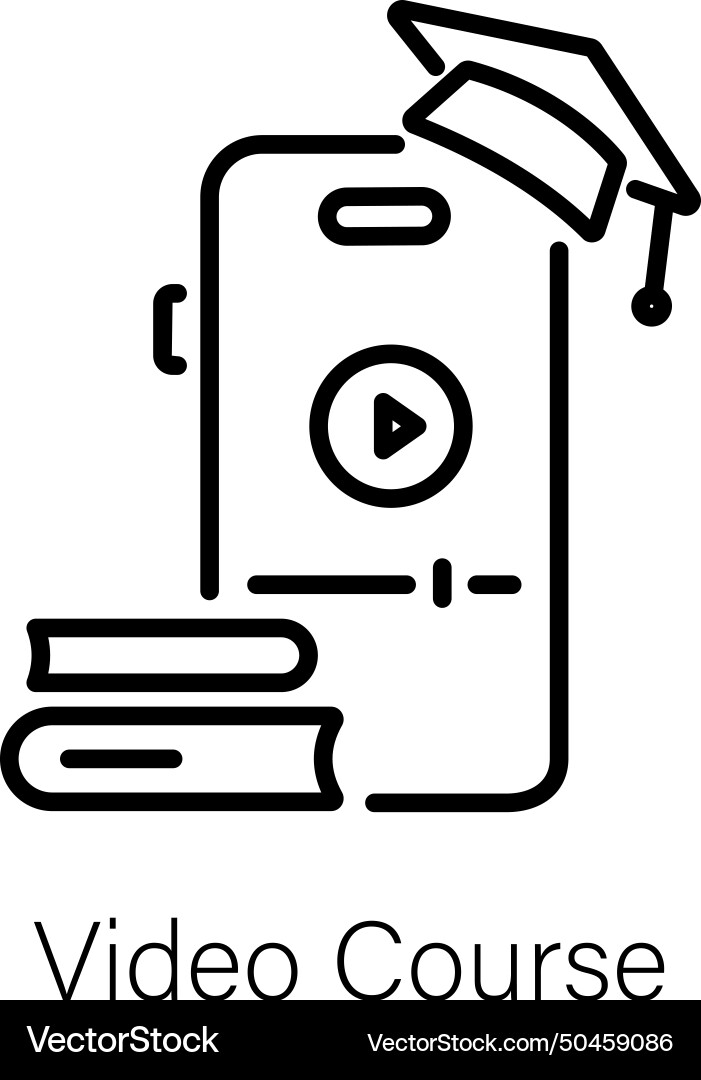 Video course Royalty Free Vector Image - VectorStock