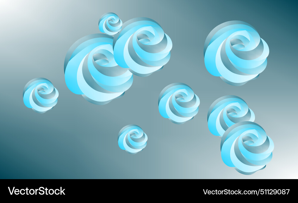 A composition of round figures different sizes Vector Image