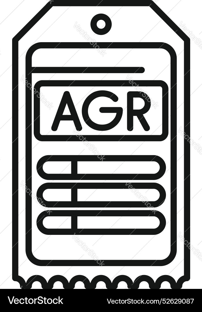 Agr label for agricultural product representing Vector Image