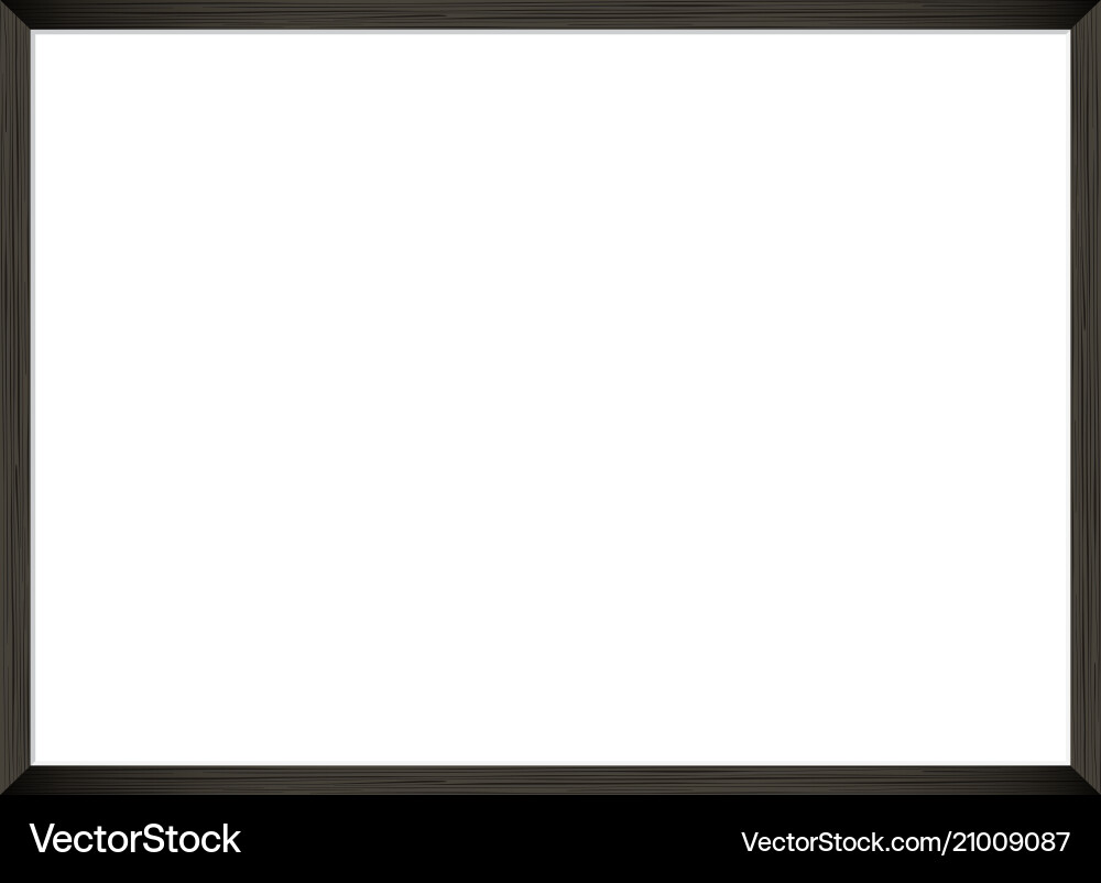 Blank black wooden frame a4 template Royalty Free Vector