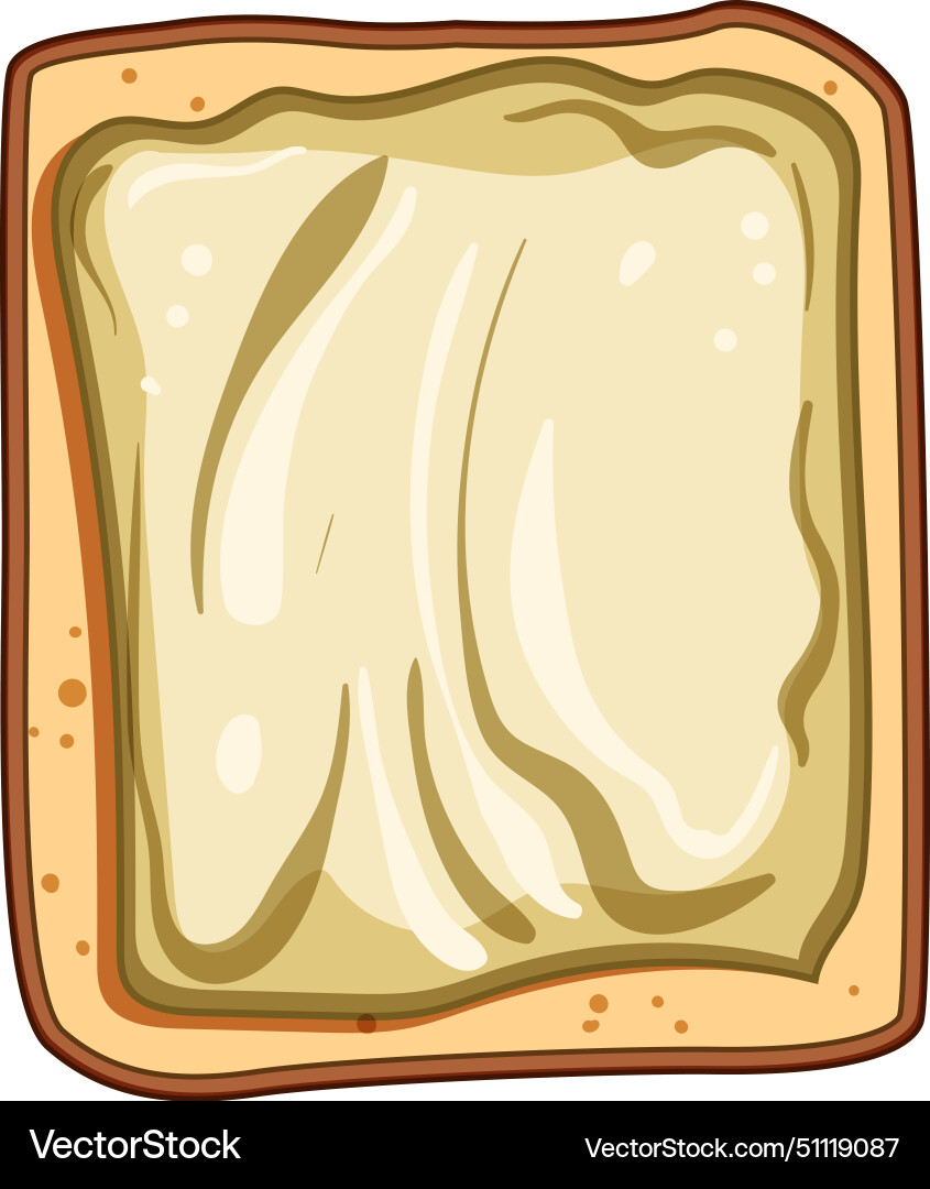 Breakfast toast jam cartoon Royalty Free Vector Image