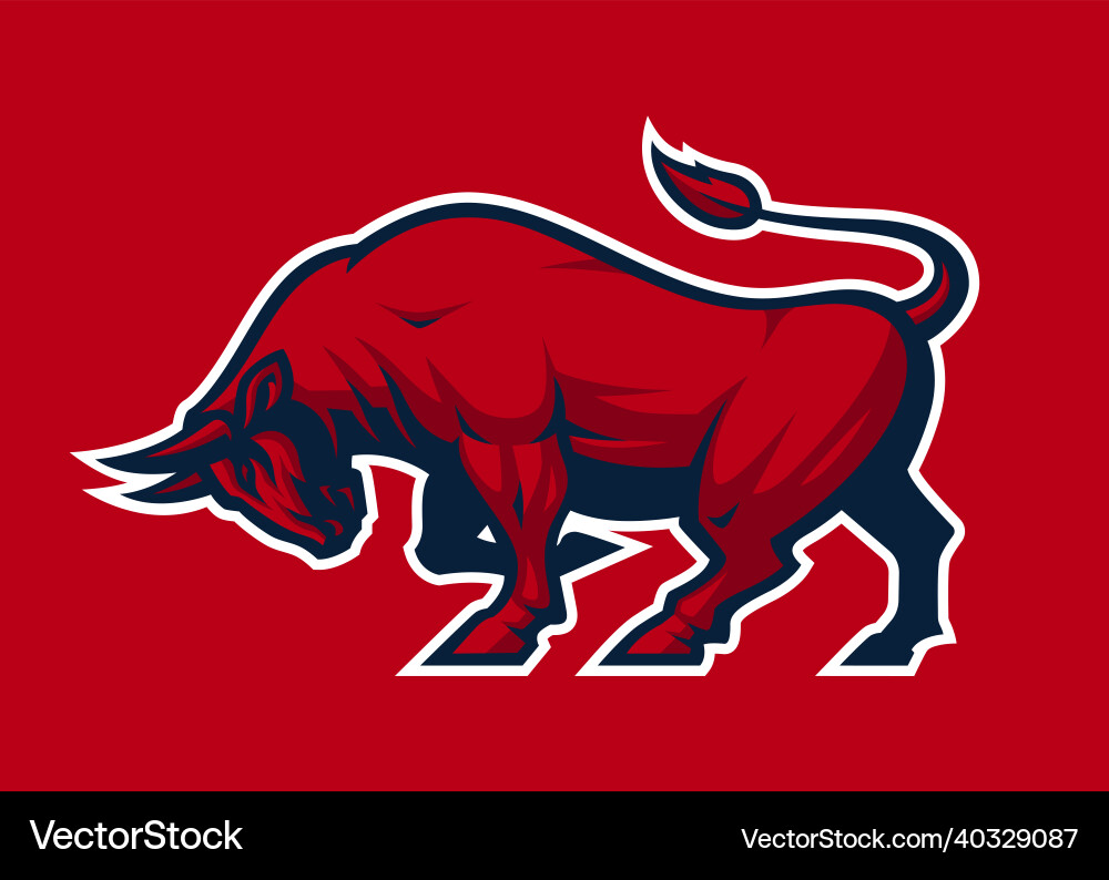 Bull logo Royalty Free Vector Image - VectorStock