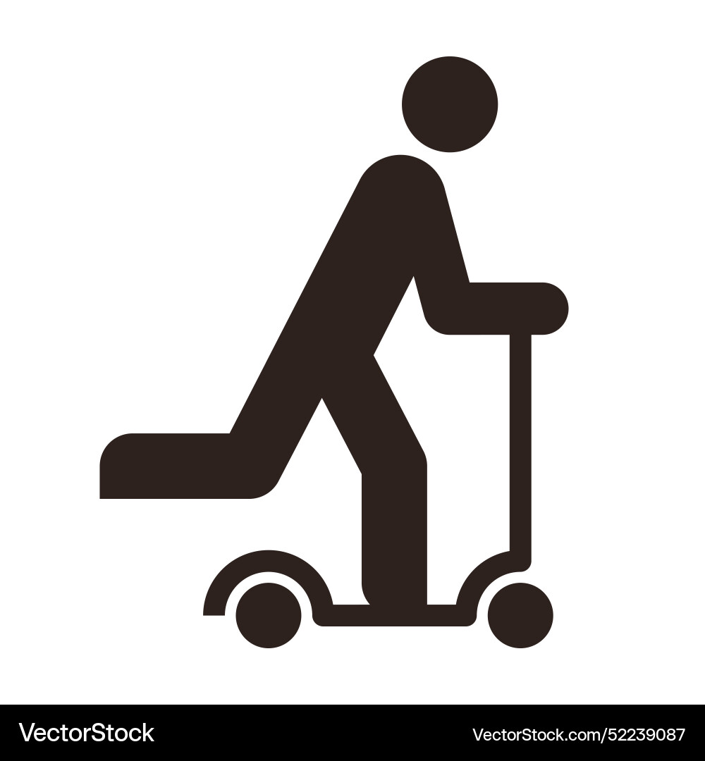 E-scooter icon kick scooter sign Royalty Free Vector Image