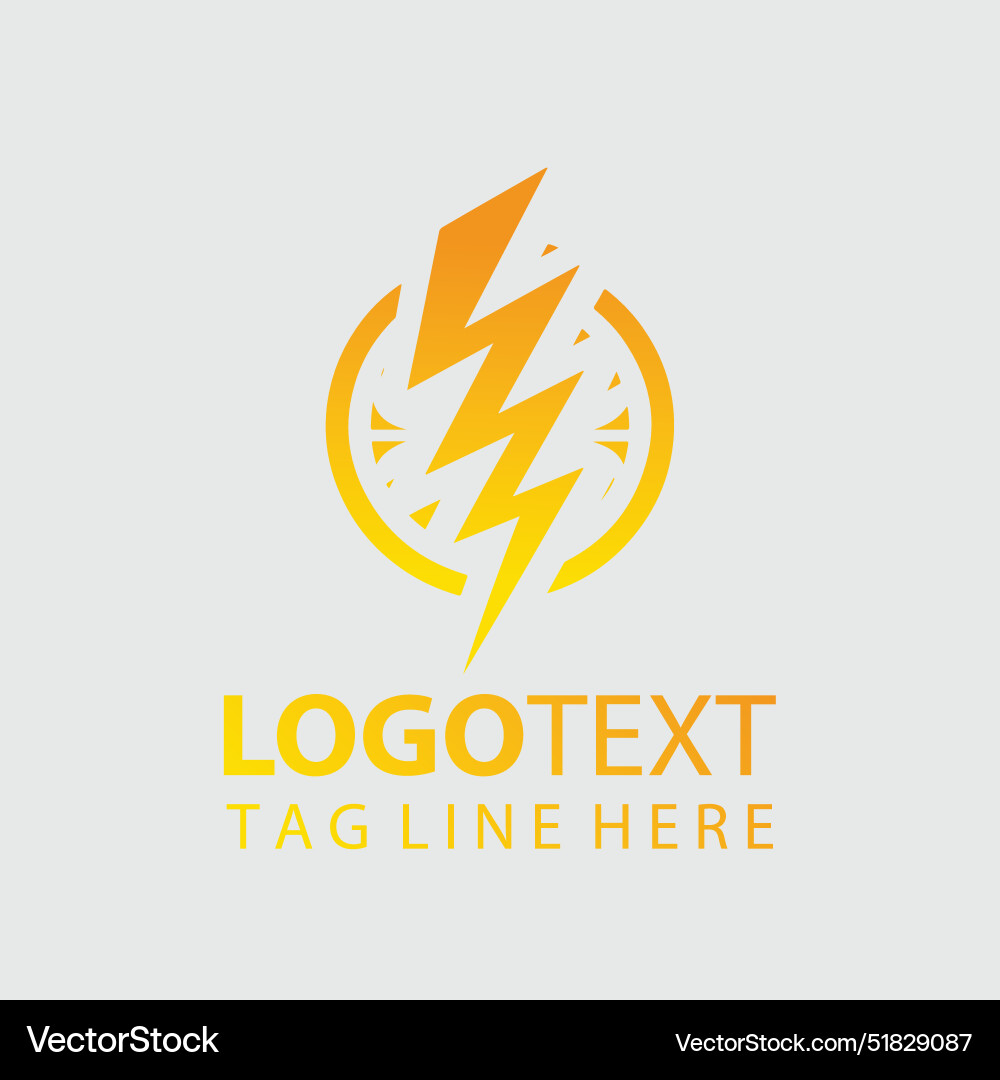 Electric bolt logo Royalty Free Vector Image - VectorStock