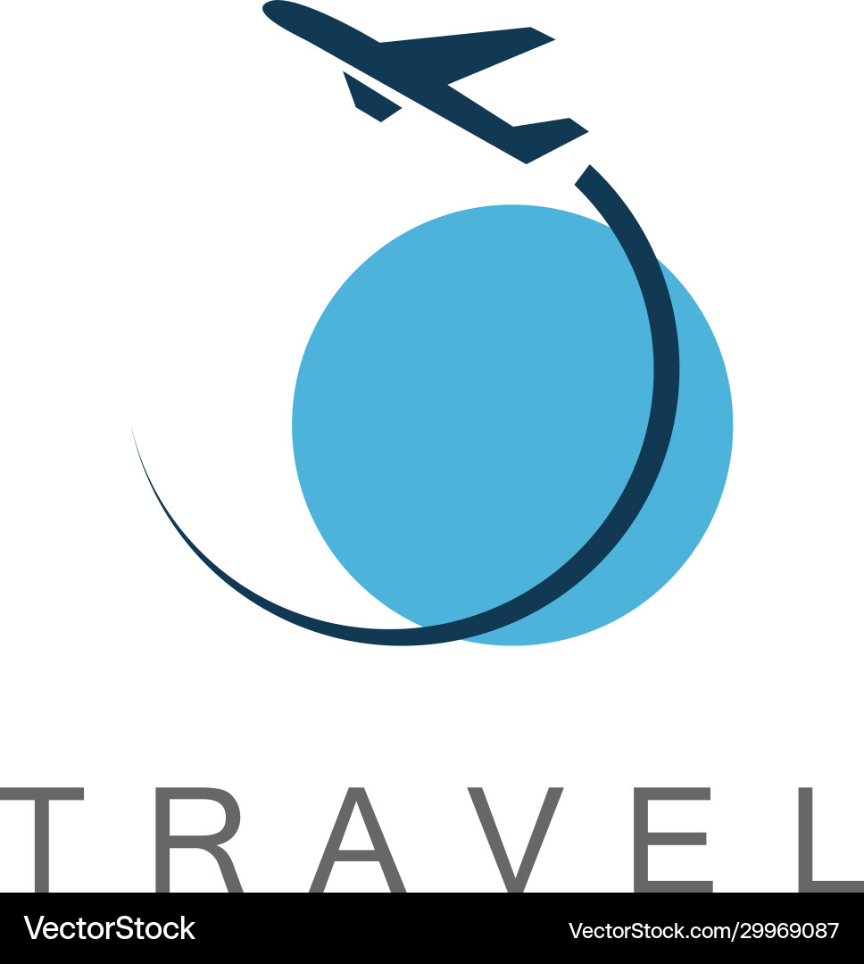 Globe travel logo Royalty Free Vector Image - VectorStock
