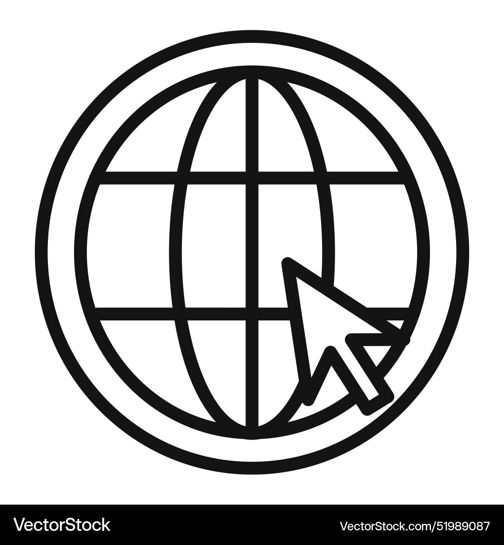 Internet icon mark in filled style Royalty Free Vector Image