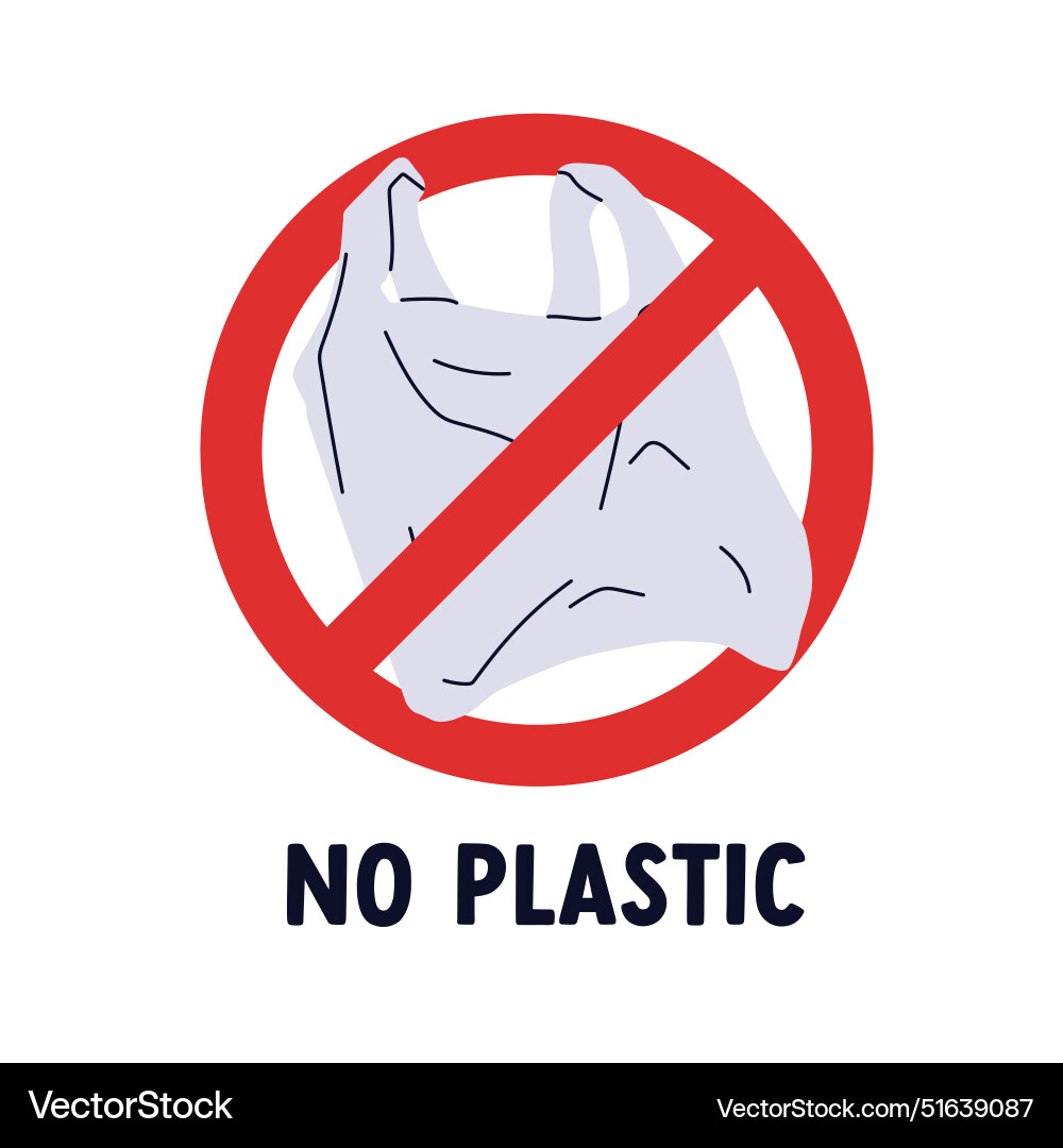 No plastic icon stop sign red round symbol with Vector Image