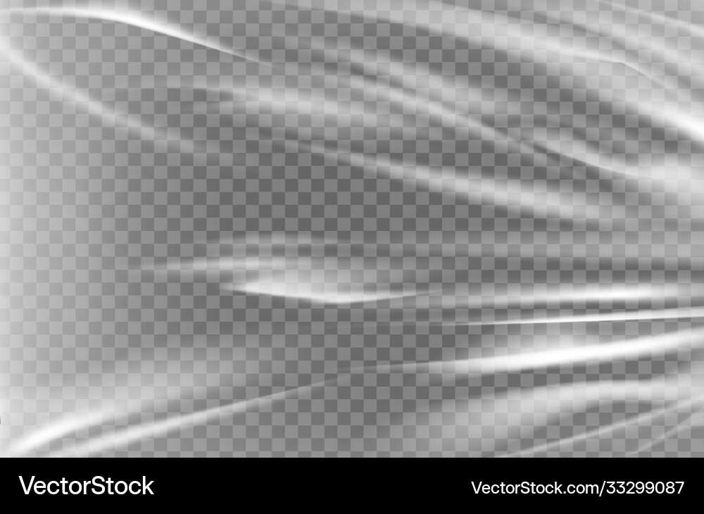 Transparent Plastic Wrap Close-Up Royalty Free Vector Image