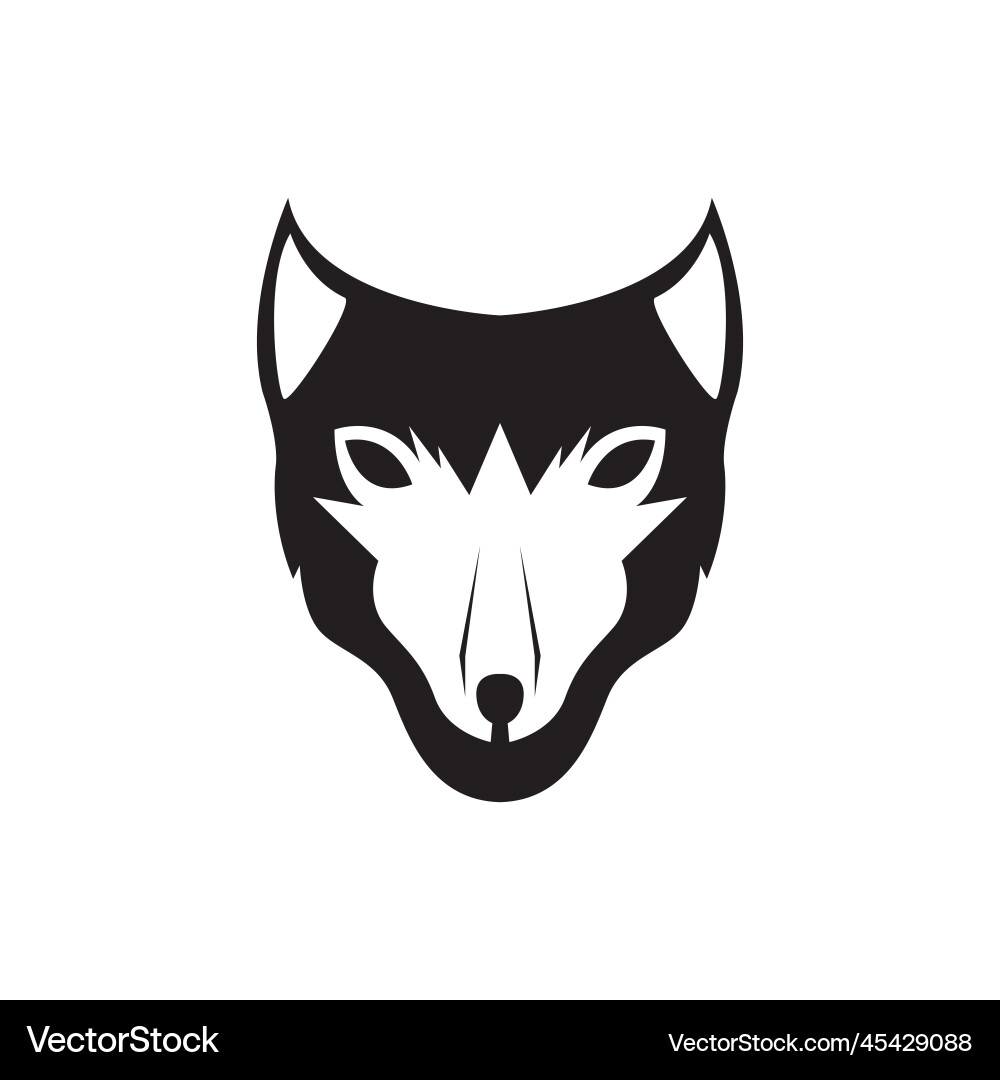 Coyote face icon logo Royalty Free Vector Image