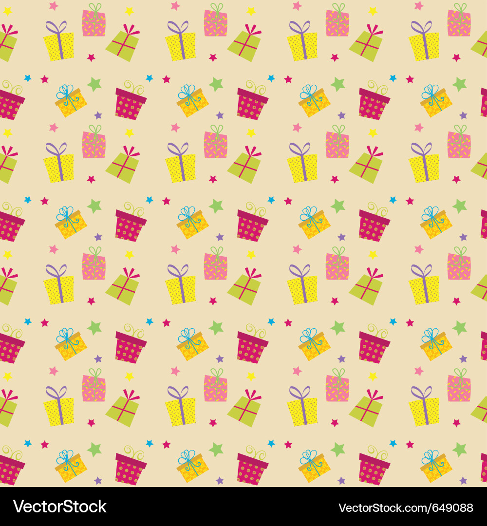 Festive Gift Wrapping Pattern Royalty Free Vector Image