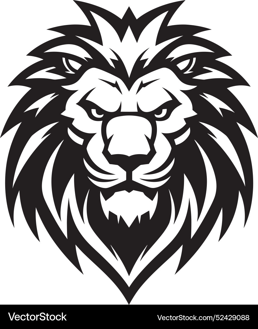 Intricate lion portraitlion roar artwork Vector Image