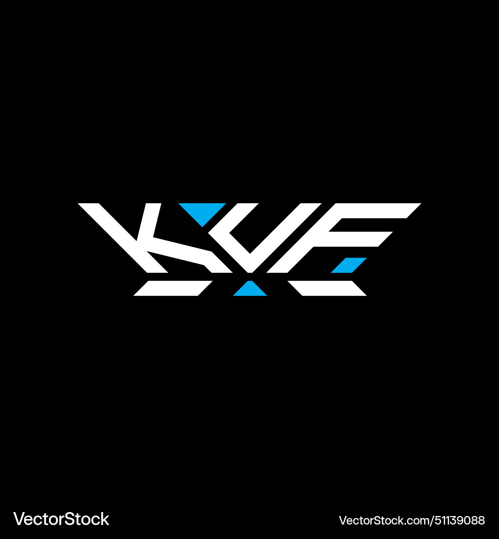Kuf letter logo design simple and modern Vector Image