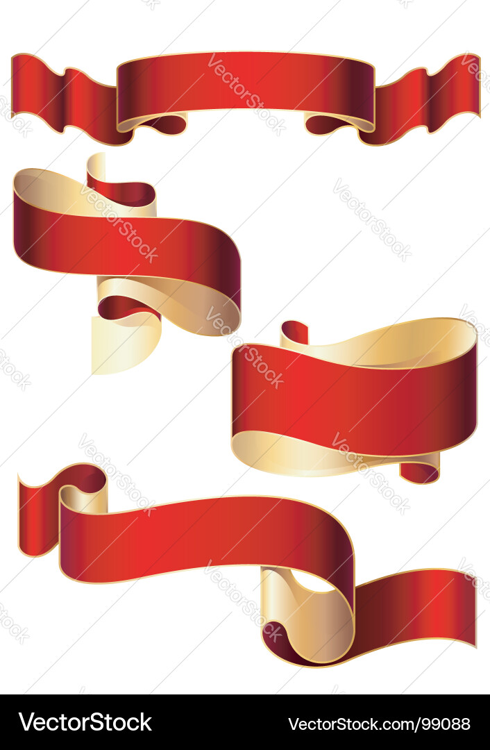 Red banners Royalty Free Vector Image - VectorStock
