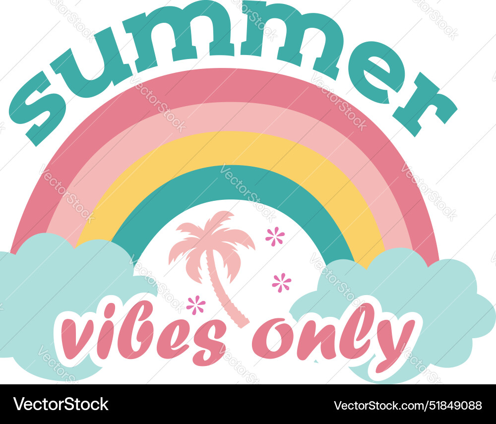Summer vibes only svg Royalty Free Vector Image