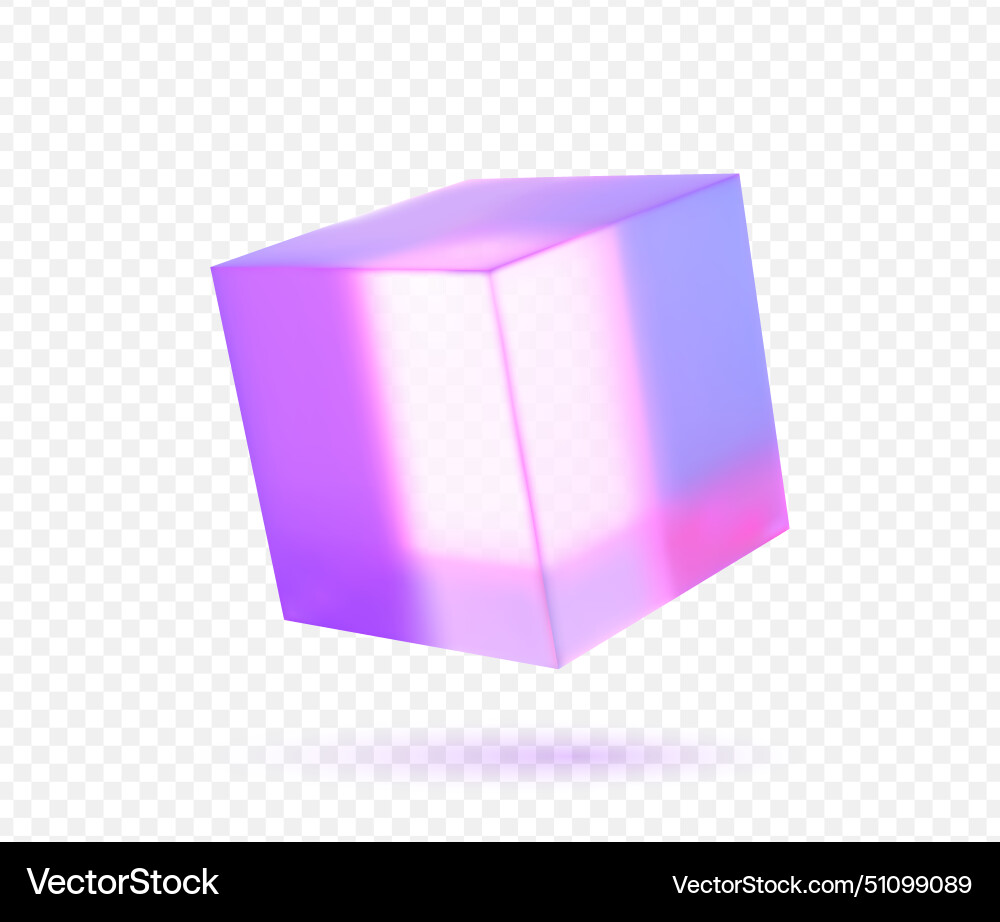3d render glass cube set Royalty Free Vector Image