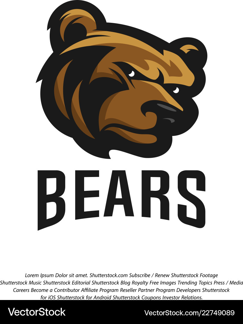 Bear logo design modern professional grizzly Vector Image