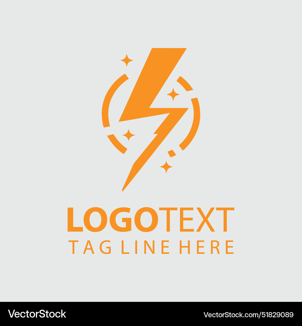 Electric bolt logo Royalty Free Vector Image - VectorStock