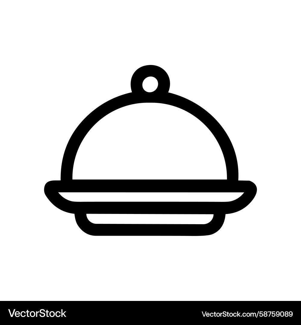 Food Tray with Cover Icon – Royalty-Free Vector | VectorStock