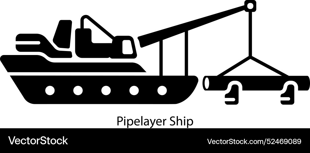 Pipelayer ship Royalty Free Vector Image - VectorStock