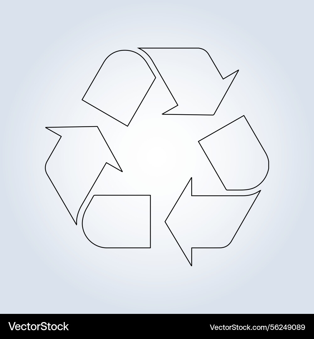 Recycle Umrisssymbole Symbole moderne Zeichen linear