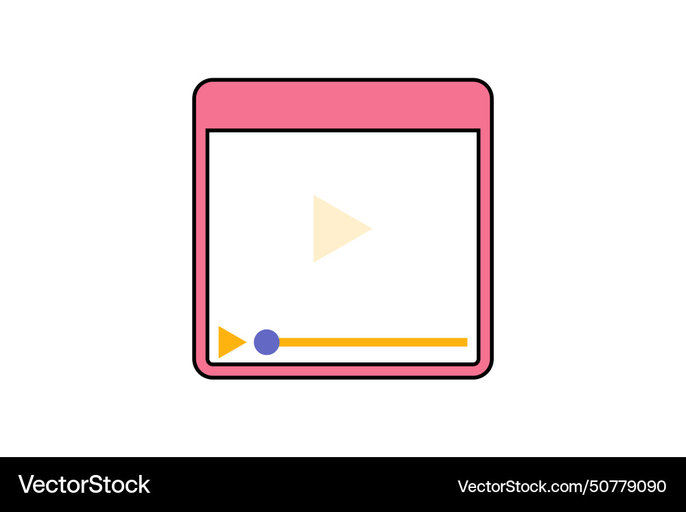Vlog video frame sticker set Royalty Free Vector Image