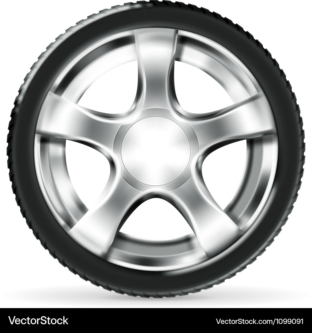 Car wheel Royalty Free Vector Image - VectorStock
